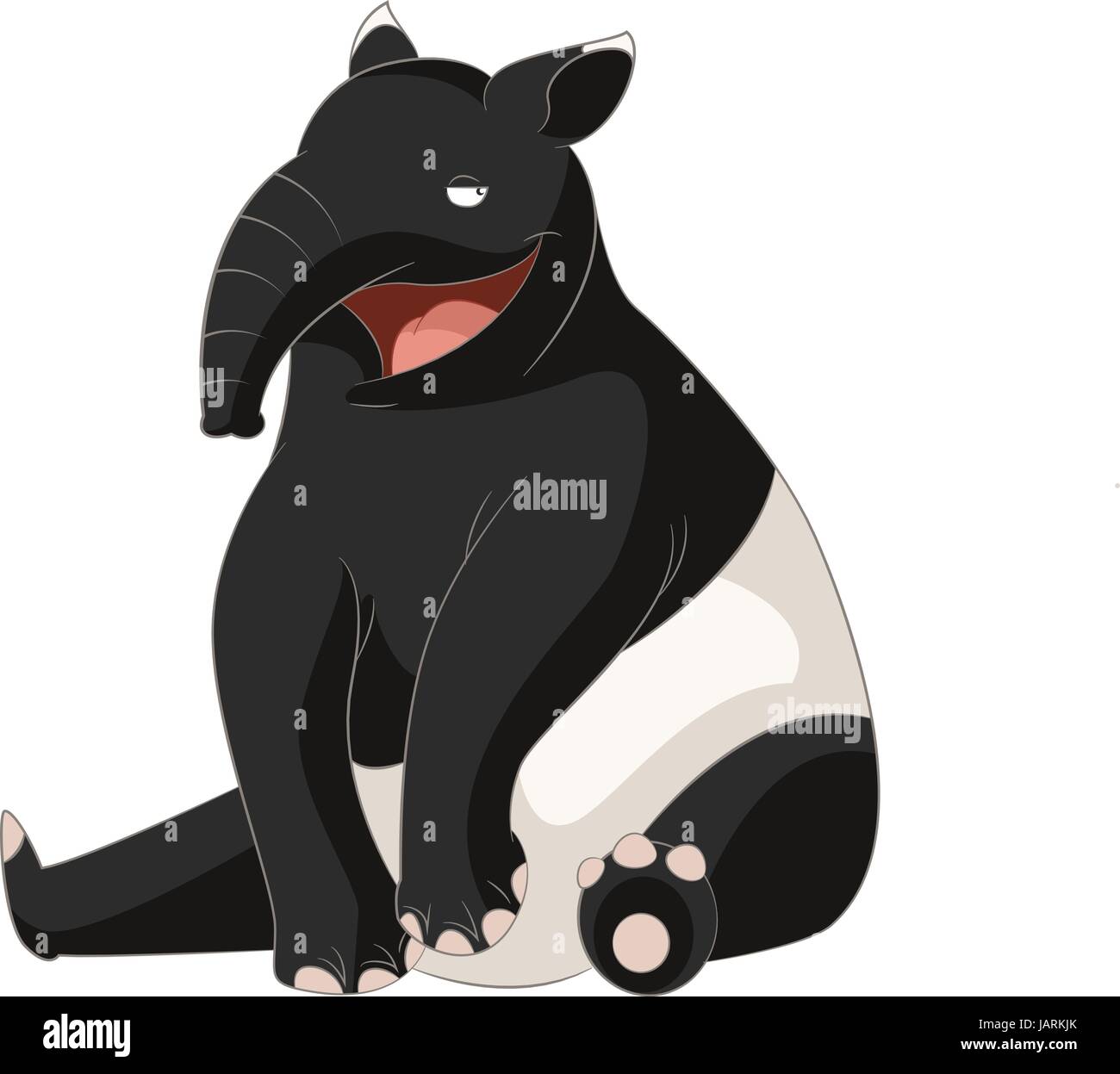 Vector image of the Cartoon smiling Tapir Stock Vector Image & Art - Alamy