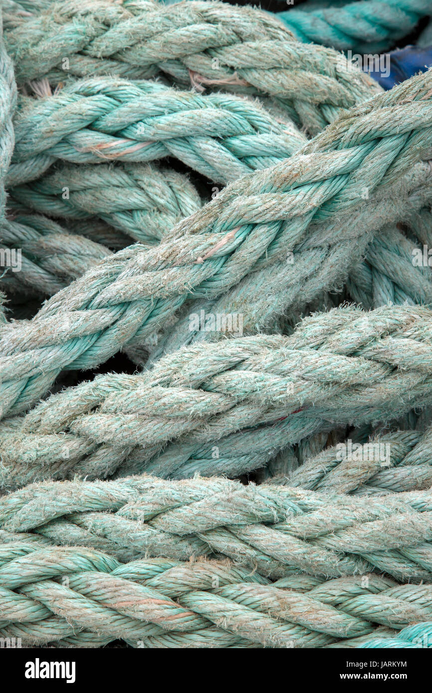 Green Rope Background in Harbor Stock Photo - Alamy