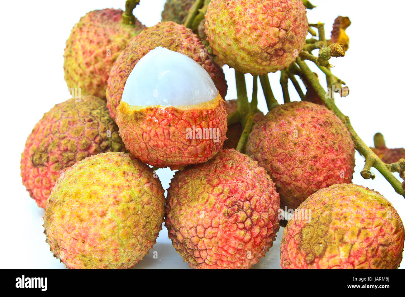 Lychee isolated on white background Stock Photo - Alamy
