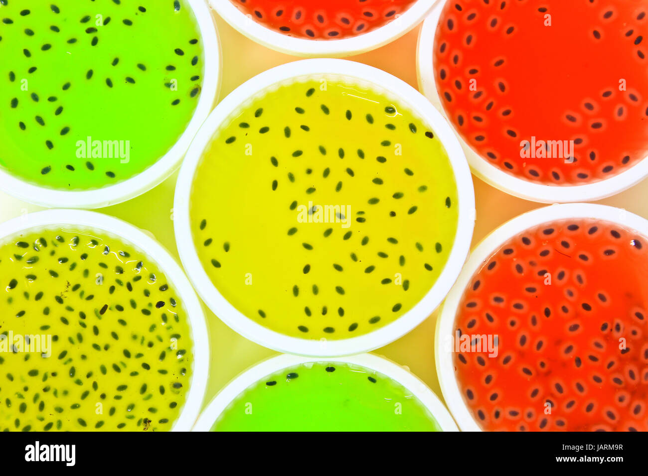 closeup of jelly of different colors Stock Photo - Alamy