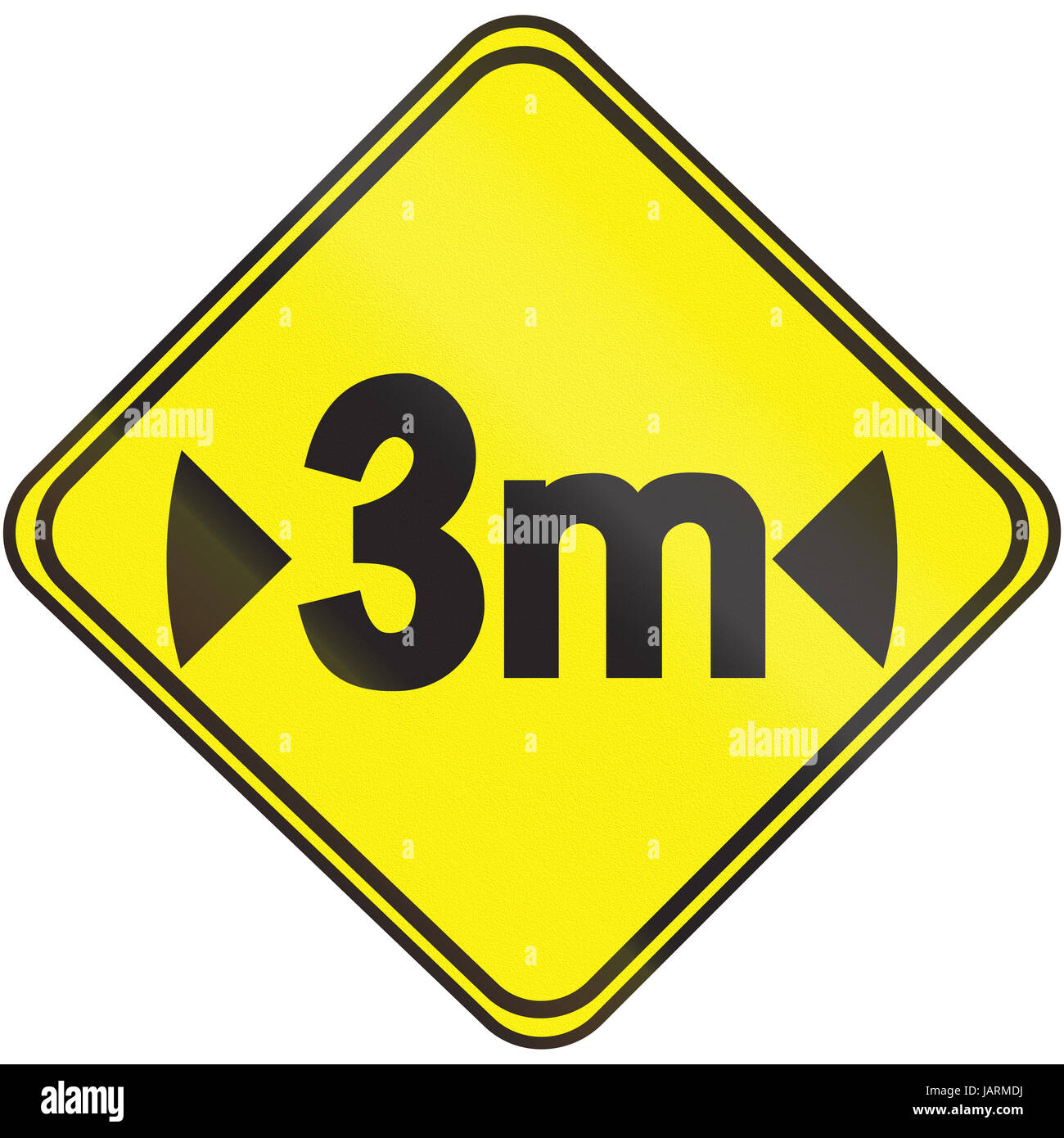 Road sign used in Uruguay - Width Restriction Ahead Stock Photo - Alamy