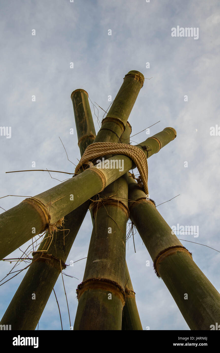 Poles tied together hi-res stock photography and images - Alamy