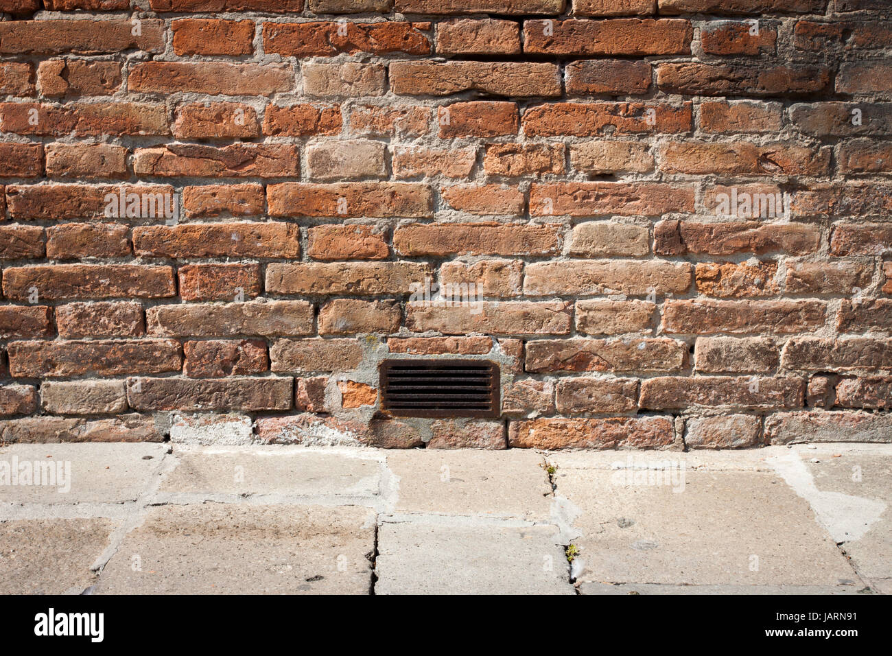 brick wall with a window background texture Stock Photo - Alamy