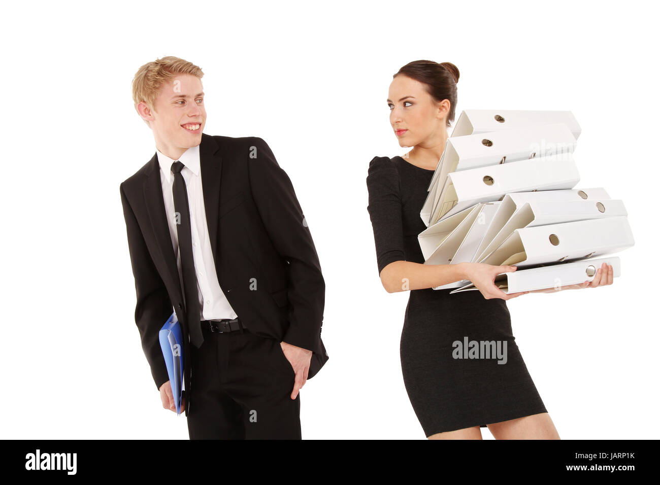 woman carrying file folders Stock Photo - Alamy