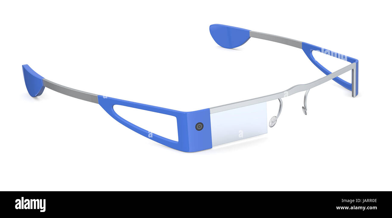 close up of smart glasses with a display (3d render Stock Photo - Alamy