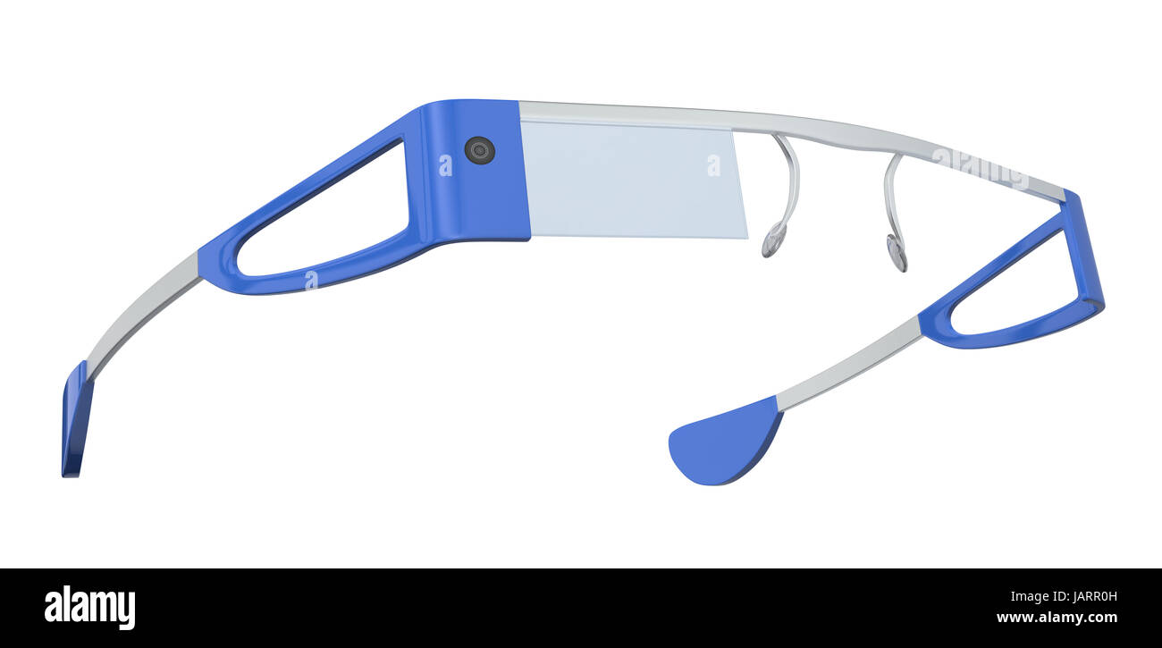 close up of smart glasses with a display (3d render Stock Photo - Alamy