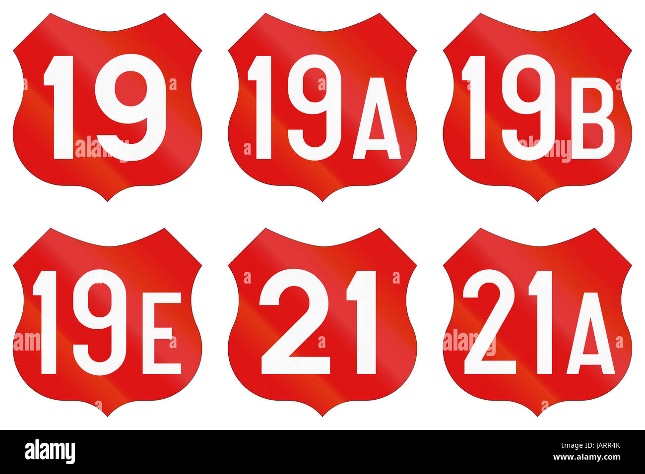 Collection of Road markings for National Roads in Romania Stock Photo ...