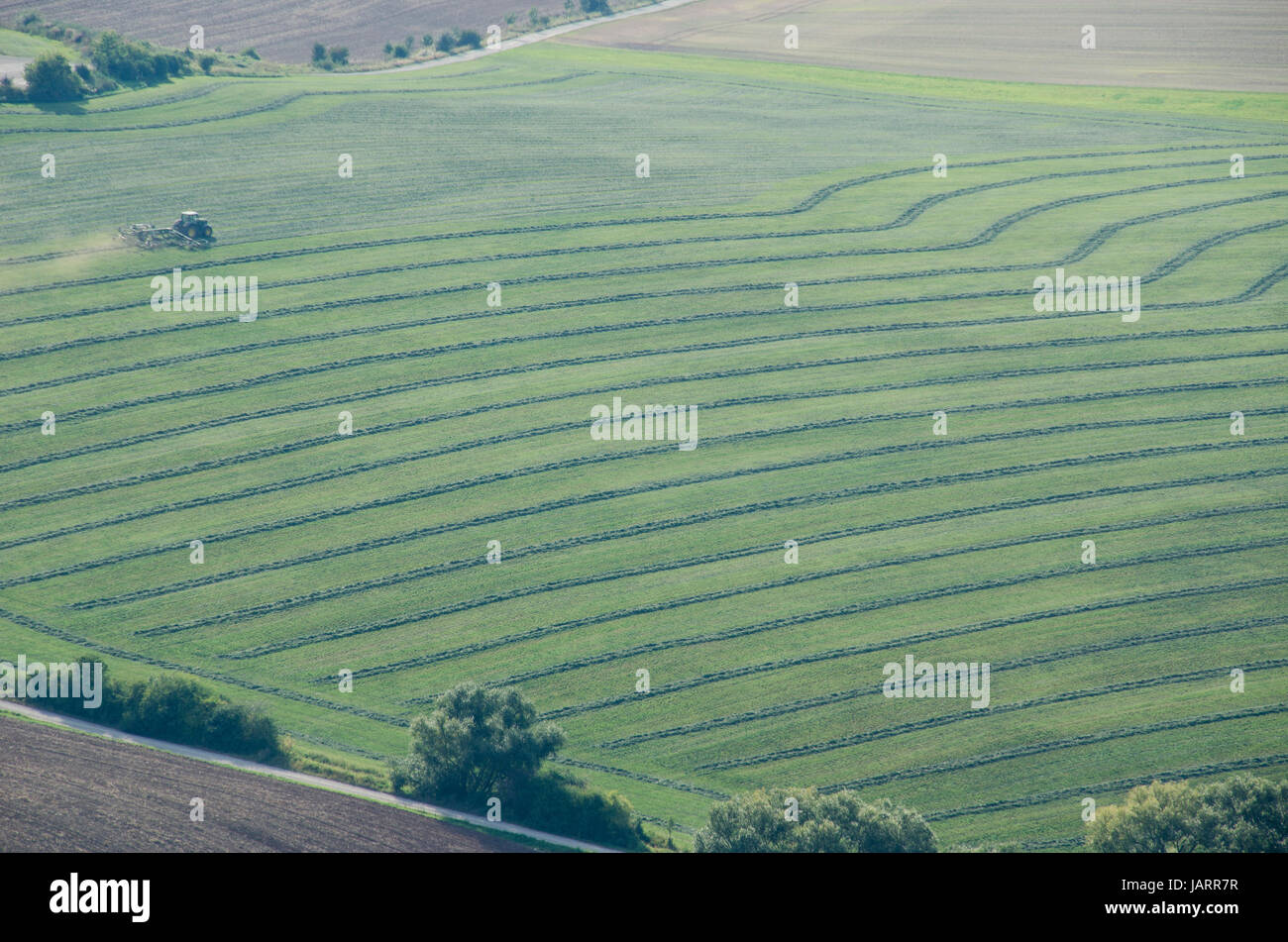 Turning the cut hay hi-res stock photography and images - Alamy