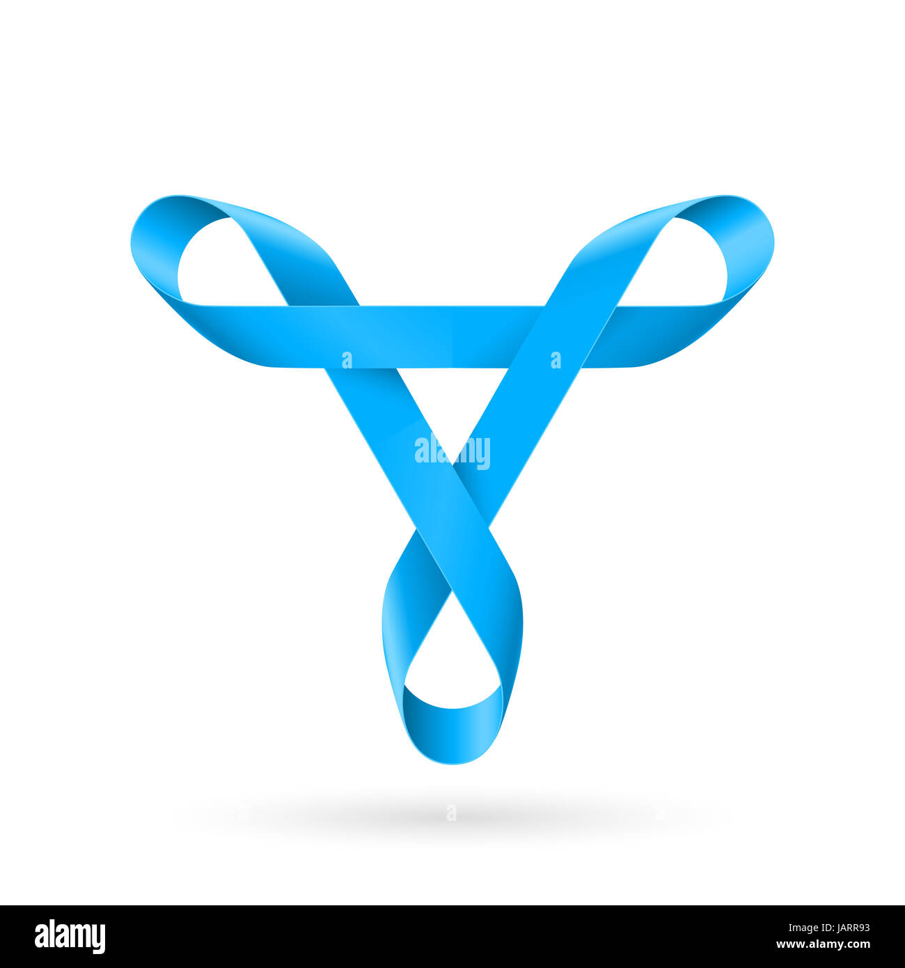 Blue symbol of Mobius strip on white background Stock Photo - Alamy