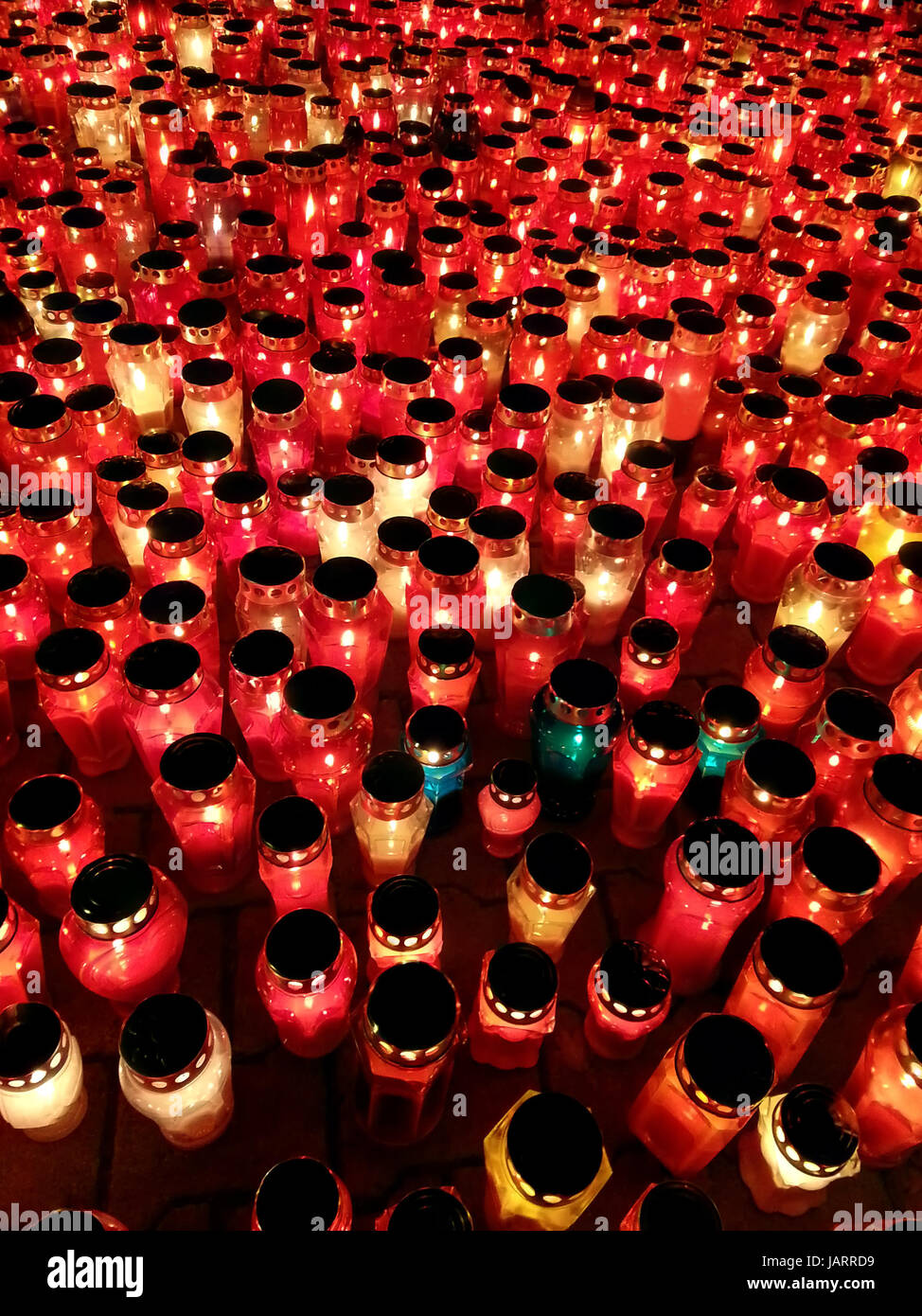 Big Group of Candlelight background Stock Photo - Alamy