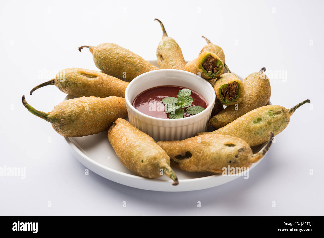 green chilli pakode or mirch or mirchi pakode, favourite indian tea ...