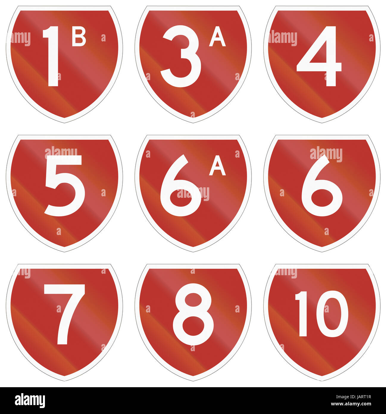 Collection of state highway shields in New Zealand Stock Photo - Alamy