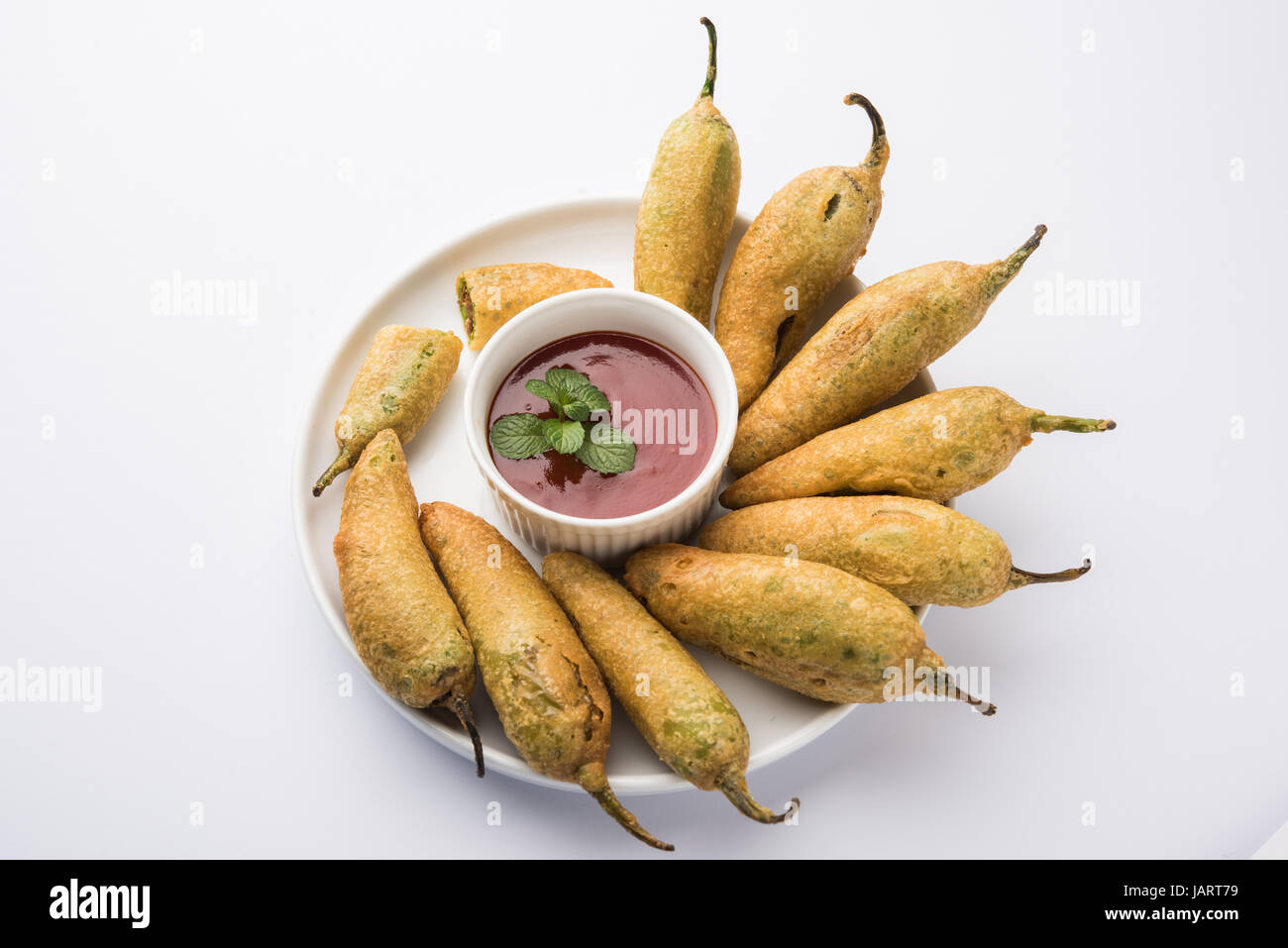 green chilli pakode or mirch or mirchi pakode, favourite indian tea ...