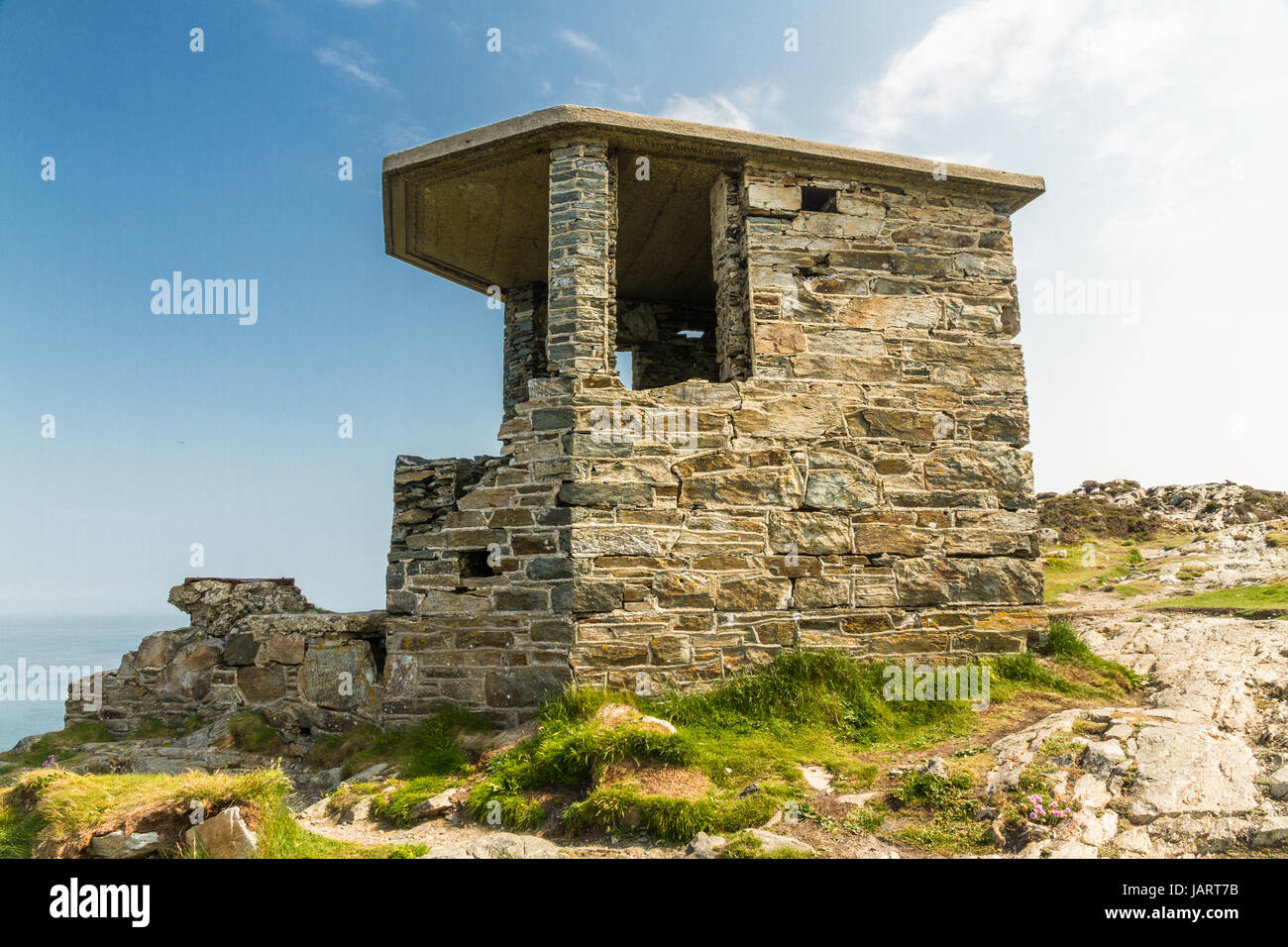 Stone WWII Observation Post. Anti invasion measure. Anglesey, North ...