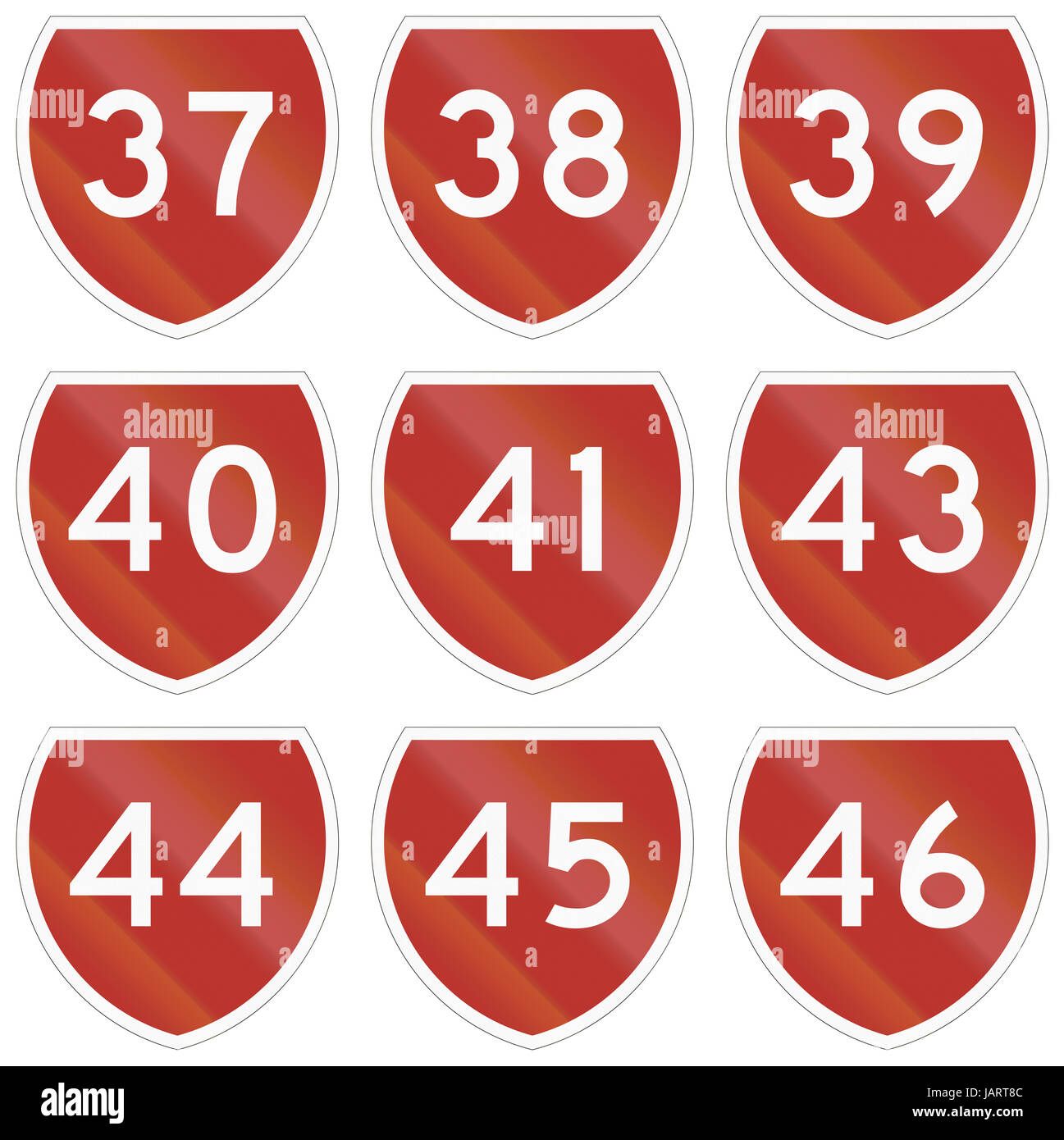 Collection of state highway shields in New Zealand Stock Photo - Alamy