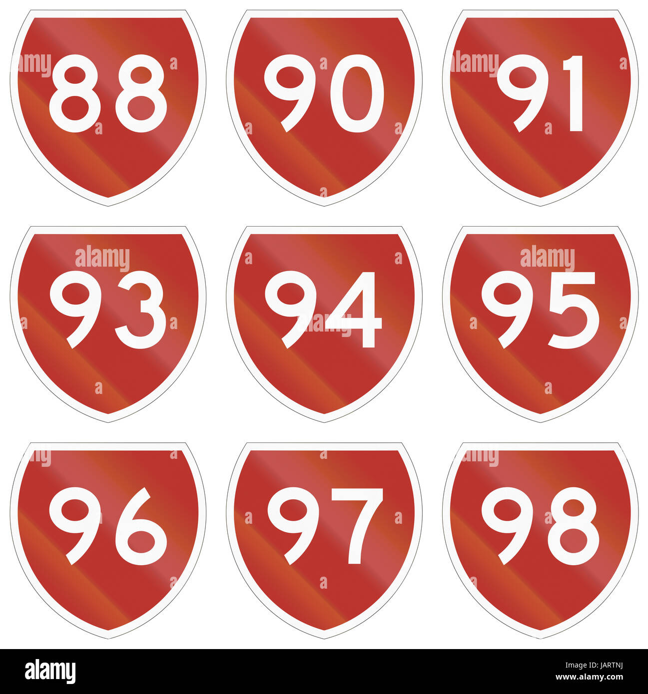 Collection of state highway shields in New Zealand Stock Photo - Alamy
