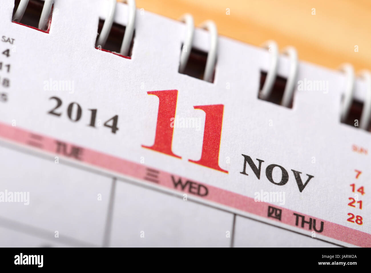 November 2014 - Calendar series Stock Photo - Alamy
