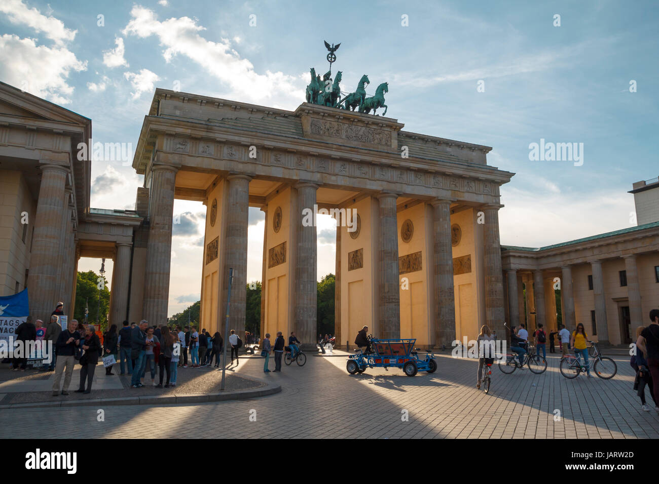The Brandenburg Gate in Berlin, an 18th-century neoclassical monument ...