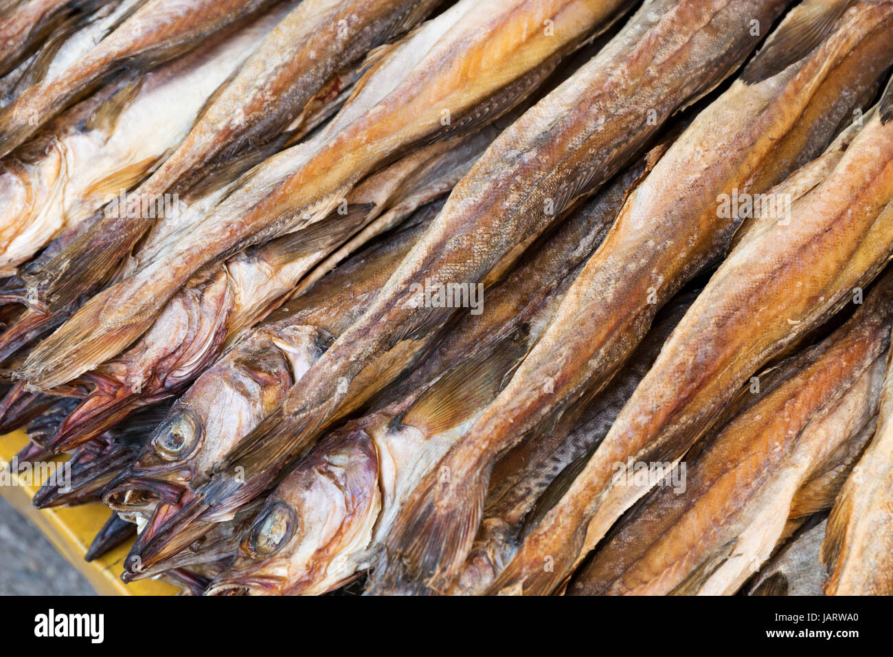 Dry salty fish close up Stock Photo - Alamy