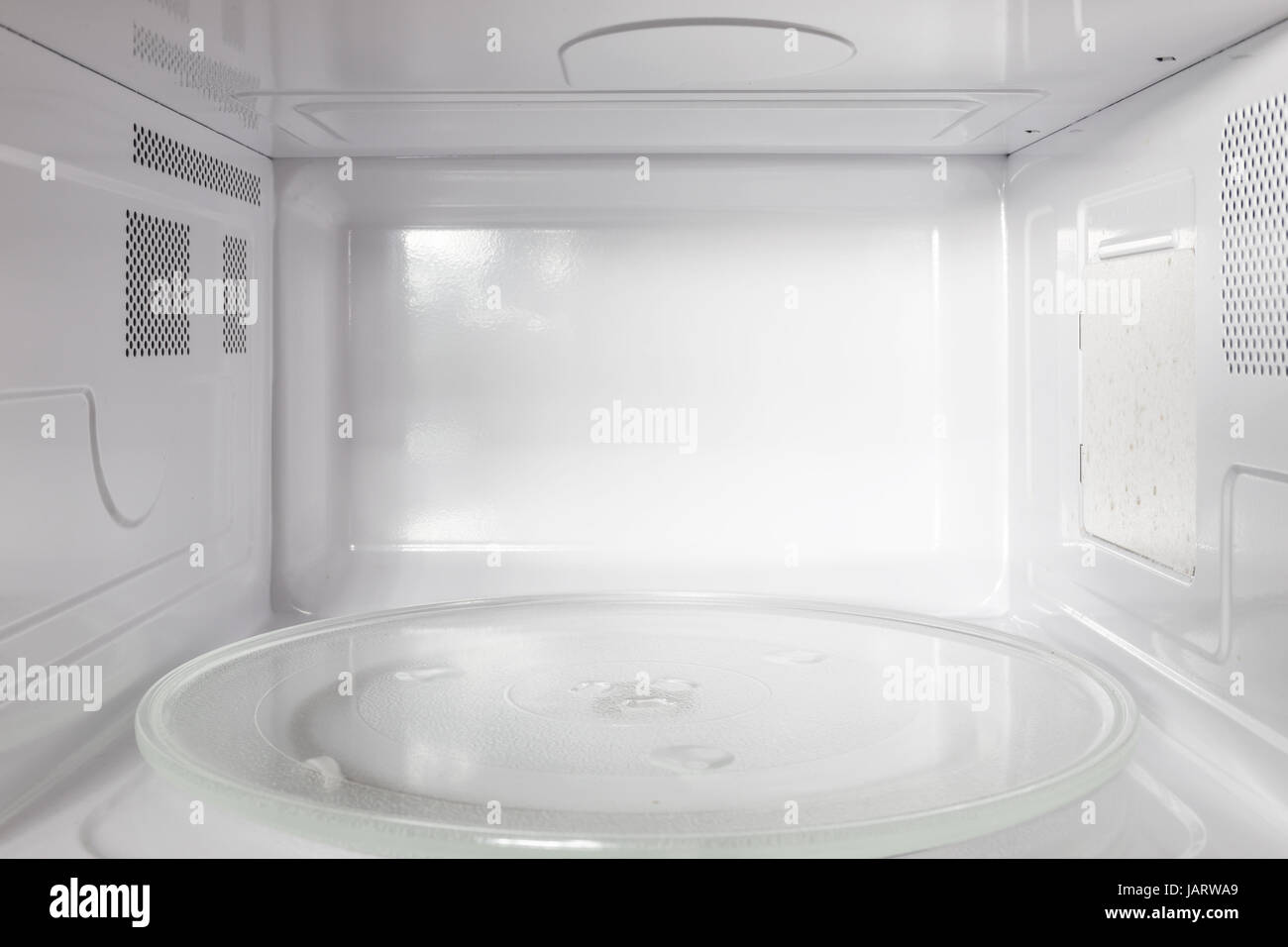 Inside of the microwave oven Stock Photo - Alamy