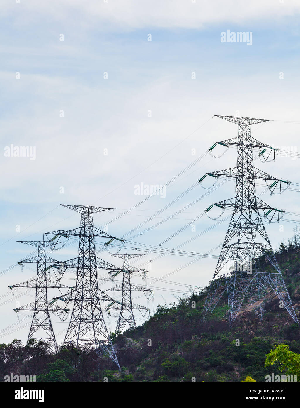 Power distribution tower Stock Photo - Alamy