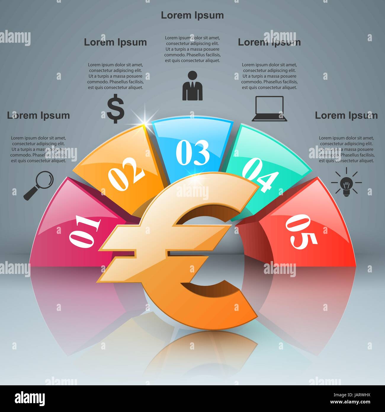 3D infographic.Euro, Money icon Stock Vector Image & Art - Alamy