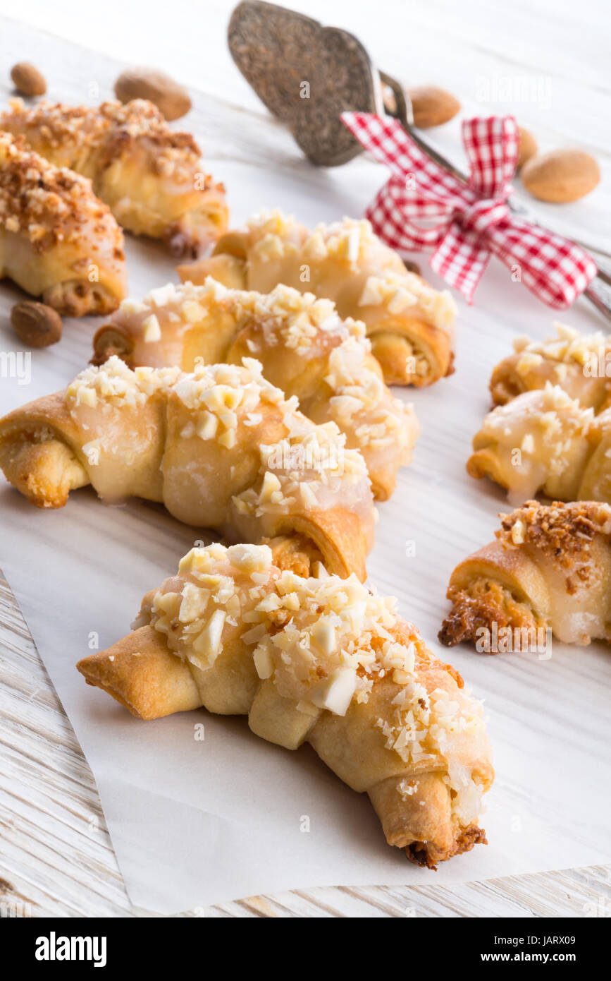 Sweetness Mini almond croissant Stock Photo - Alamy