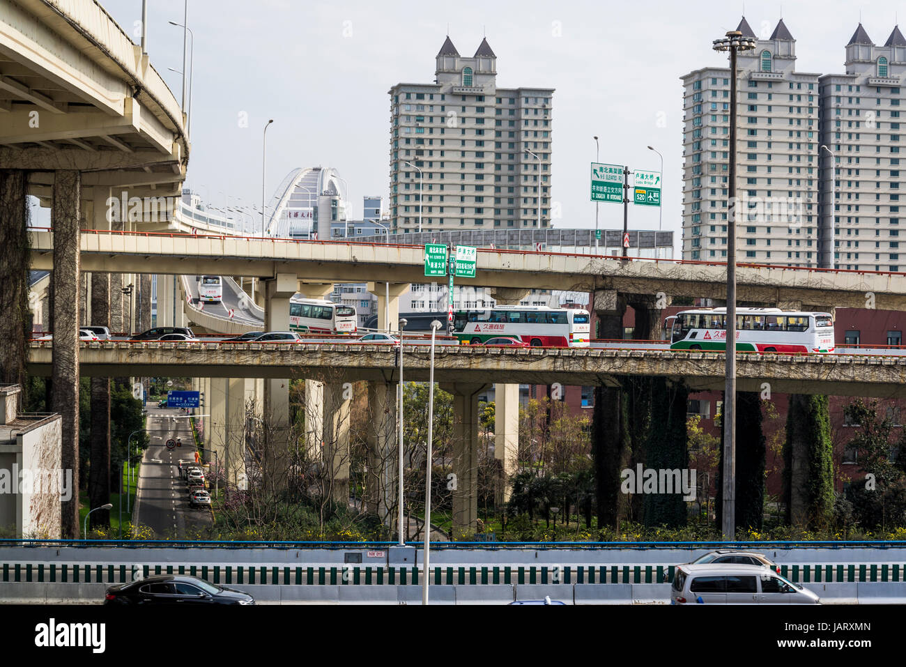 Shanghai interchange road hi-res stock photography and images - Alamy