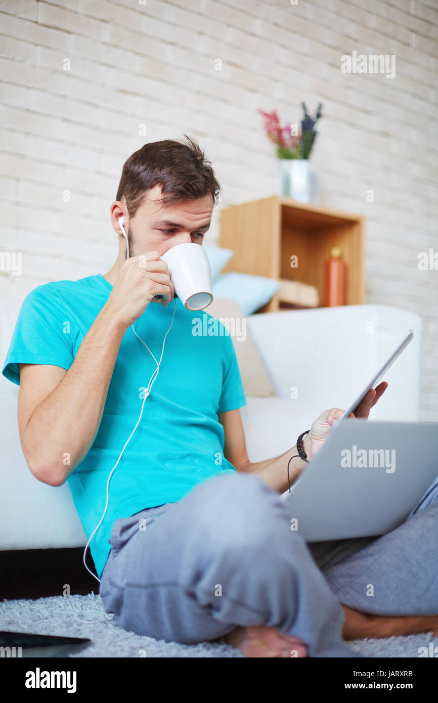 Using technology for leisure Stock Photo - Alamy