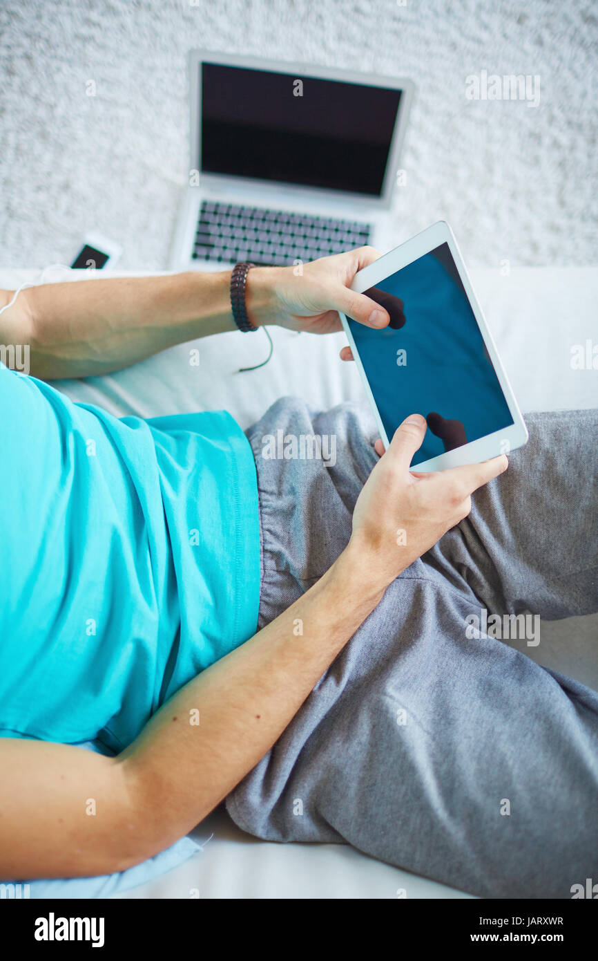 Mobile app on device Stock Photo - Alamy