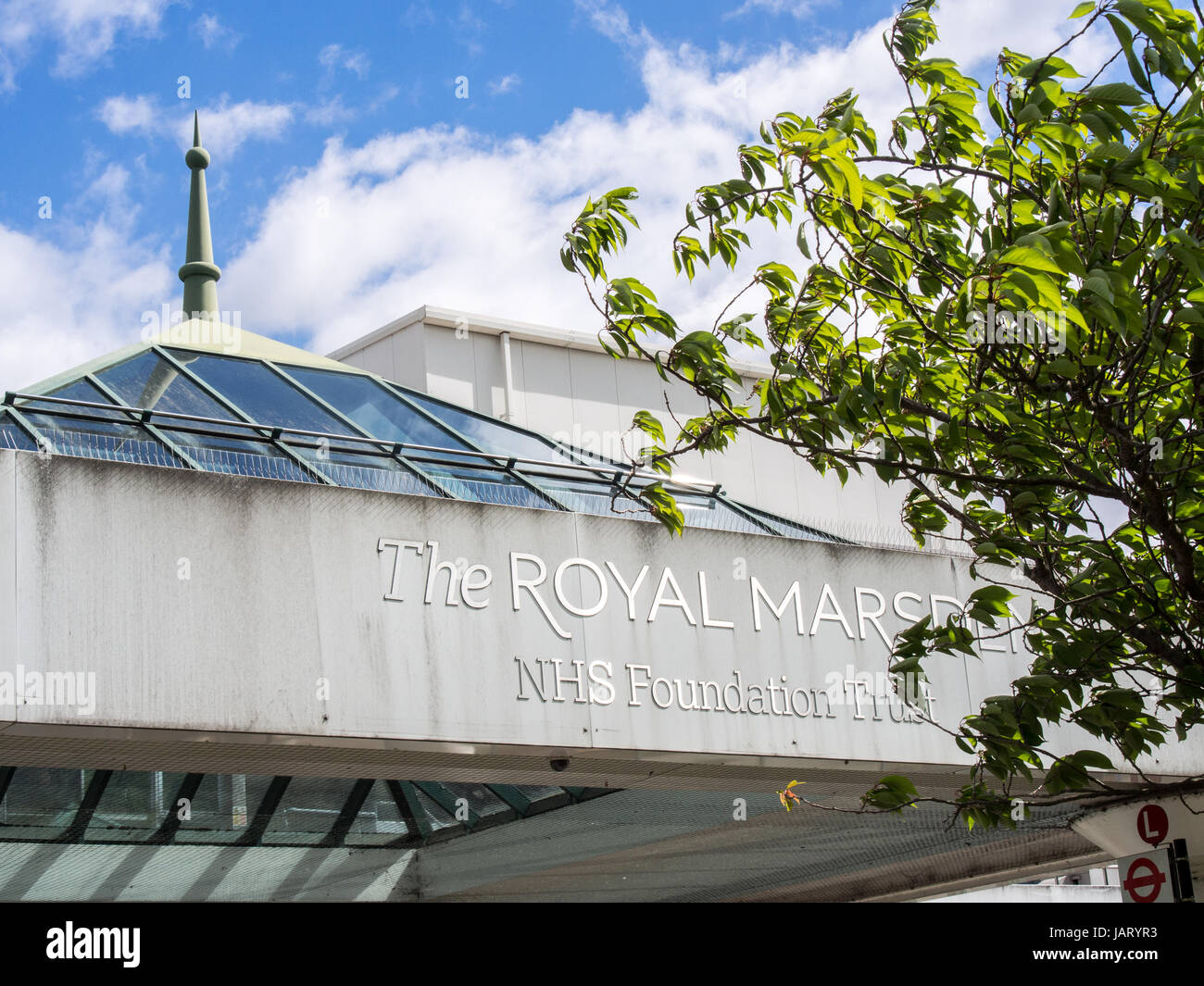 The main reception of the Royal Marsden hospital in Sutton, London ...