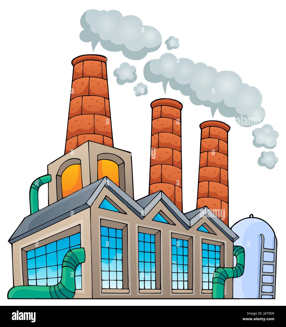 Factory theme image 1 - picture illustration Stock Photo - Alamy