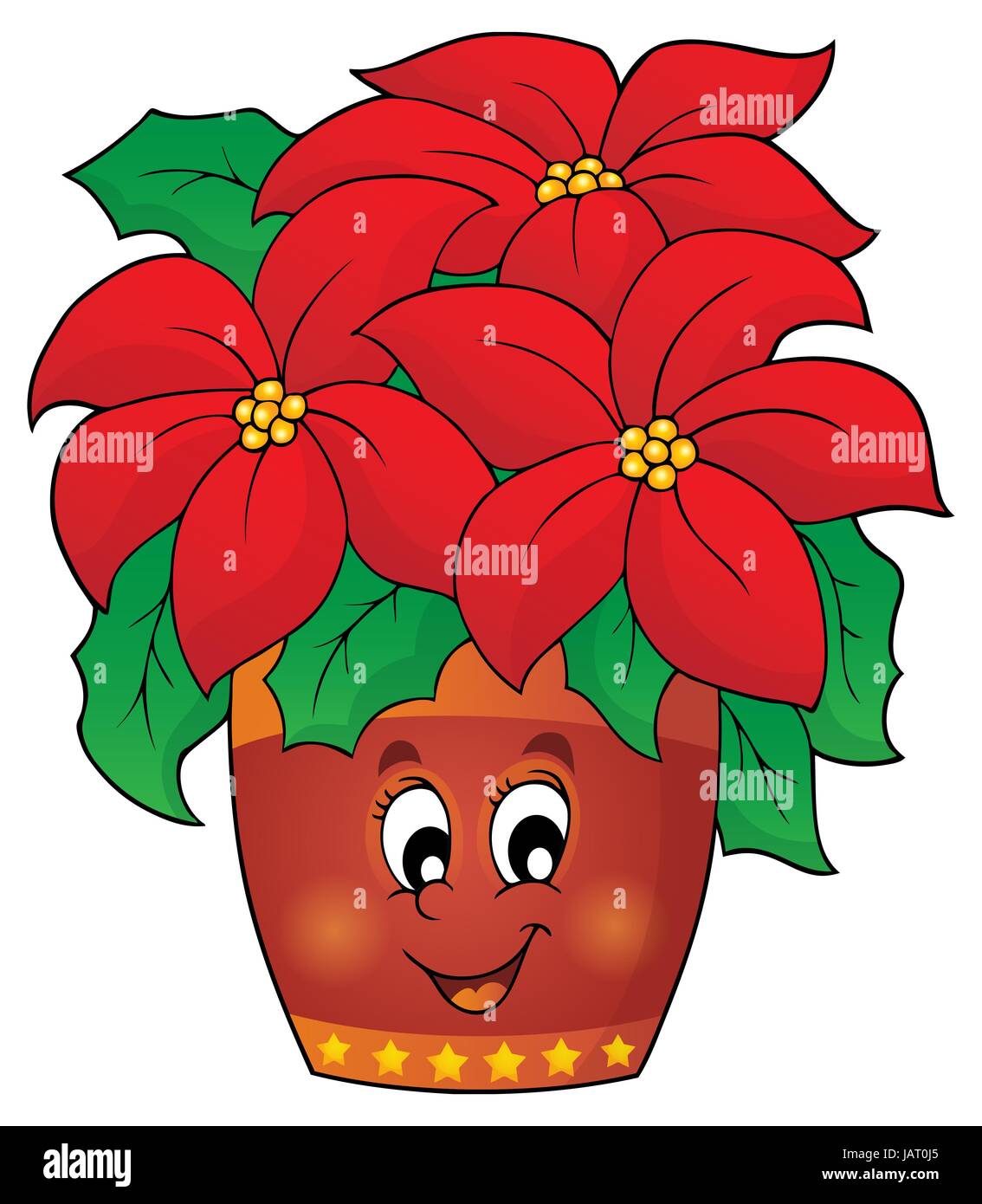 Christmas flower theme image 1 - picture illustration Stock Photo - Alamy