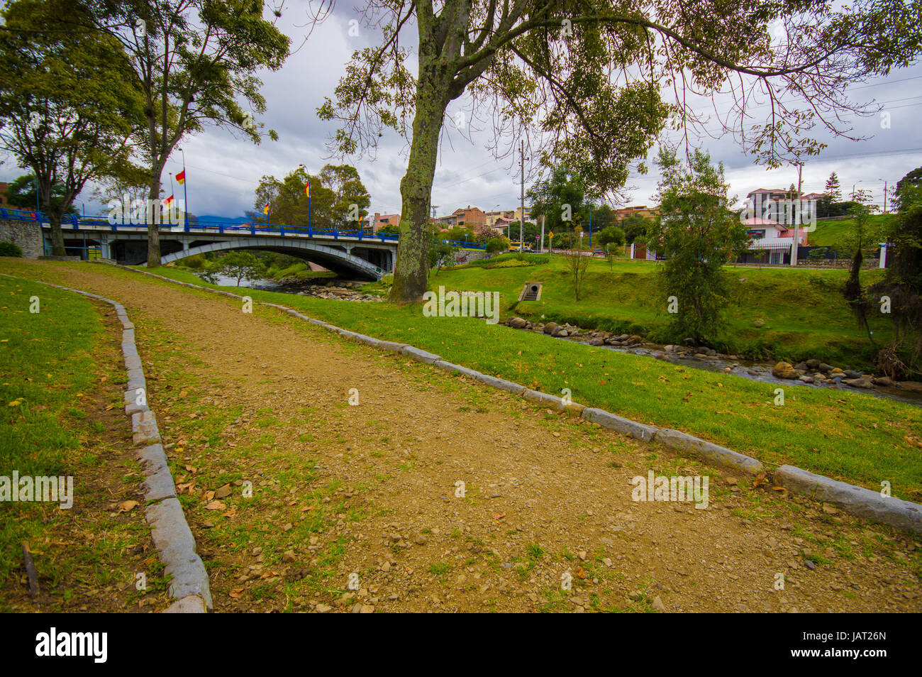 Cuenca, Ecuador - April 22, 2015: Tomebamba river as seen running ...