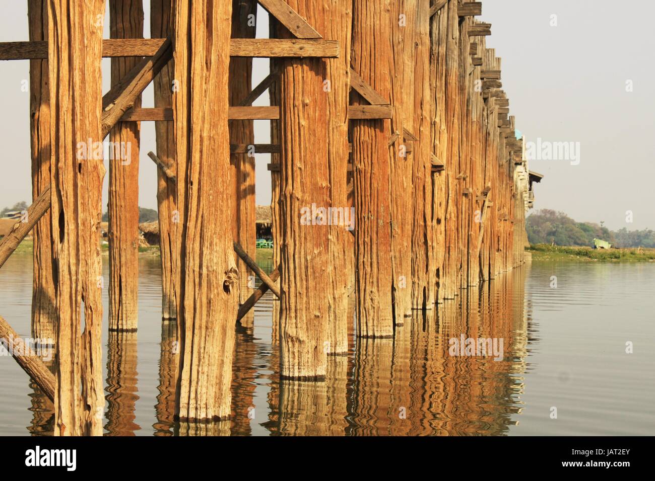 U Bein Teak Bridge, Amarapura, Burma Stock Photo - Alamy