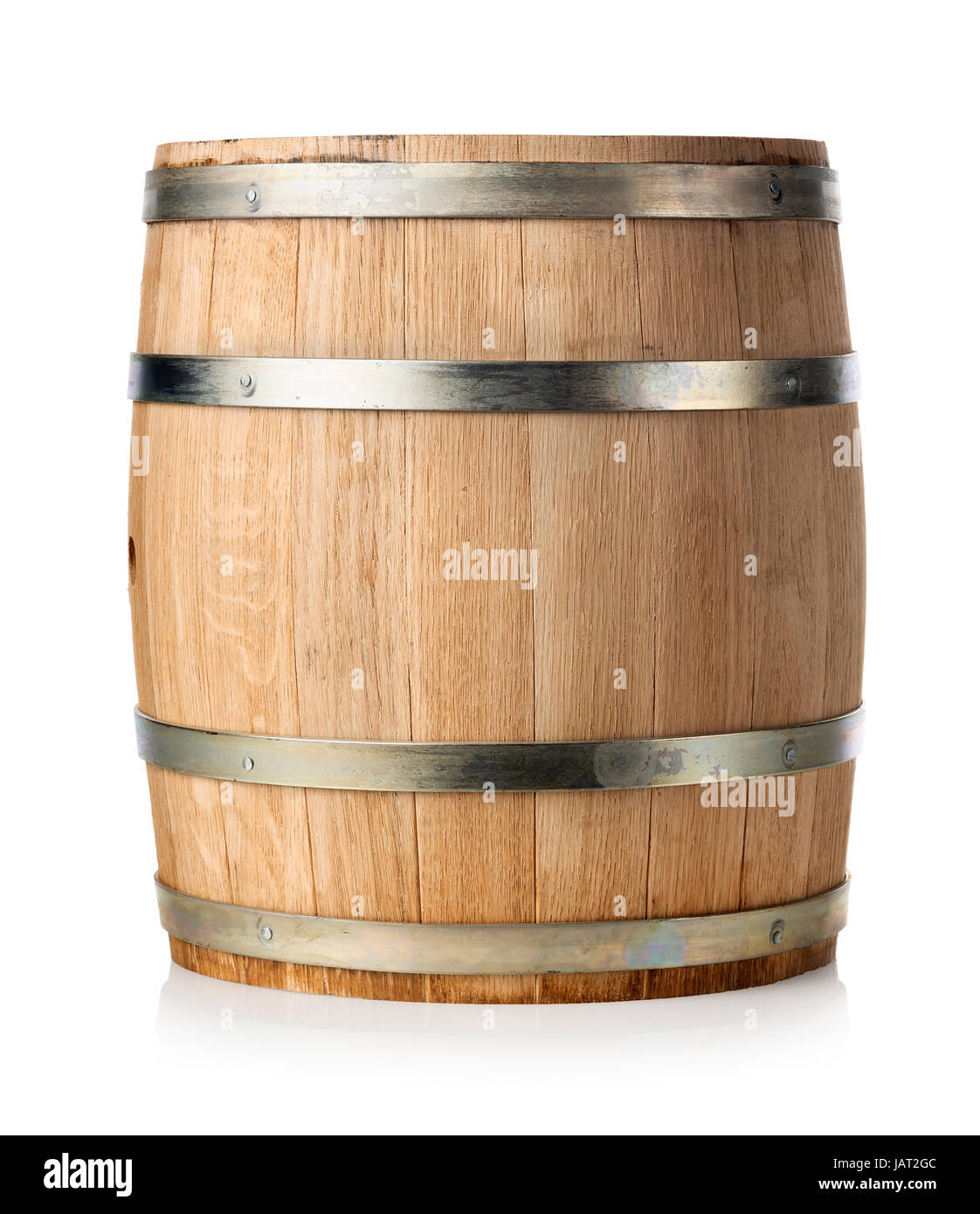 Wooden barrel isolated on a white background Stock Photo - Alamy
