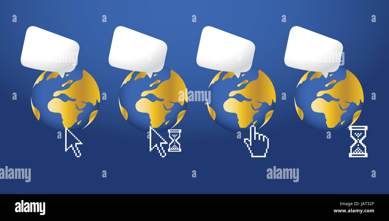 Abstract and Business Background with globe map and wavy lines Stock ...
