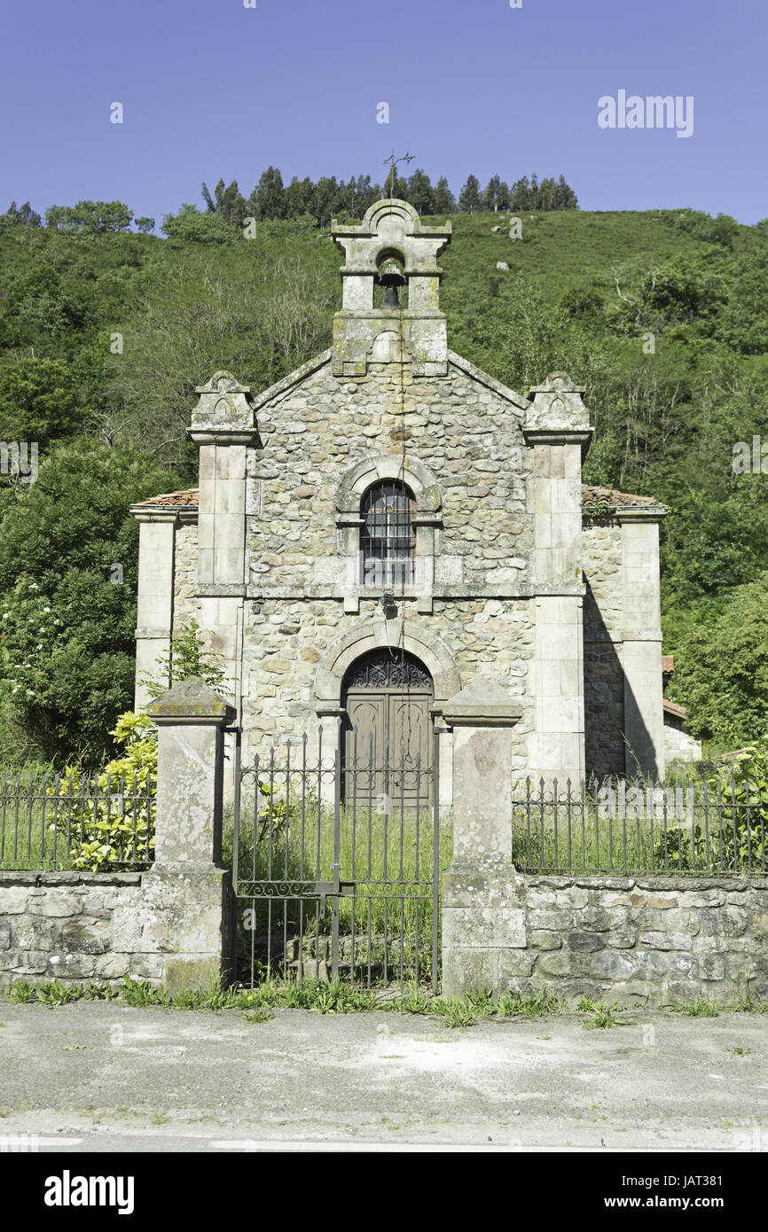 Ancient and historic church in outdoor mountain, religion and ...