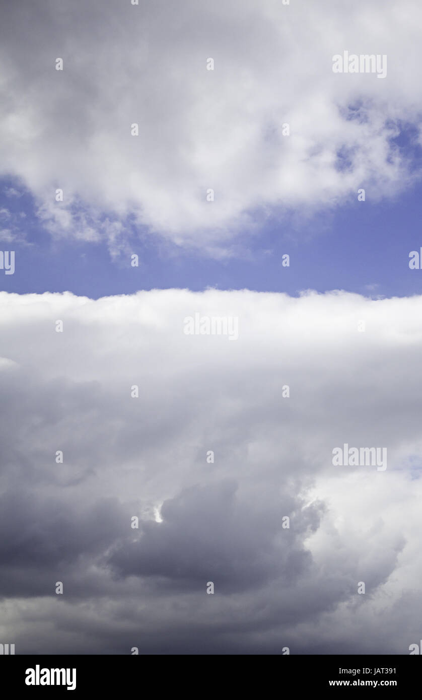 Clear and cloudy sky with white clouds, space and belief Stock Photo ...