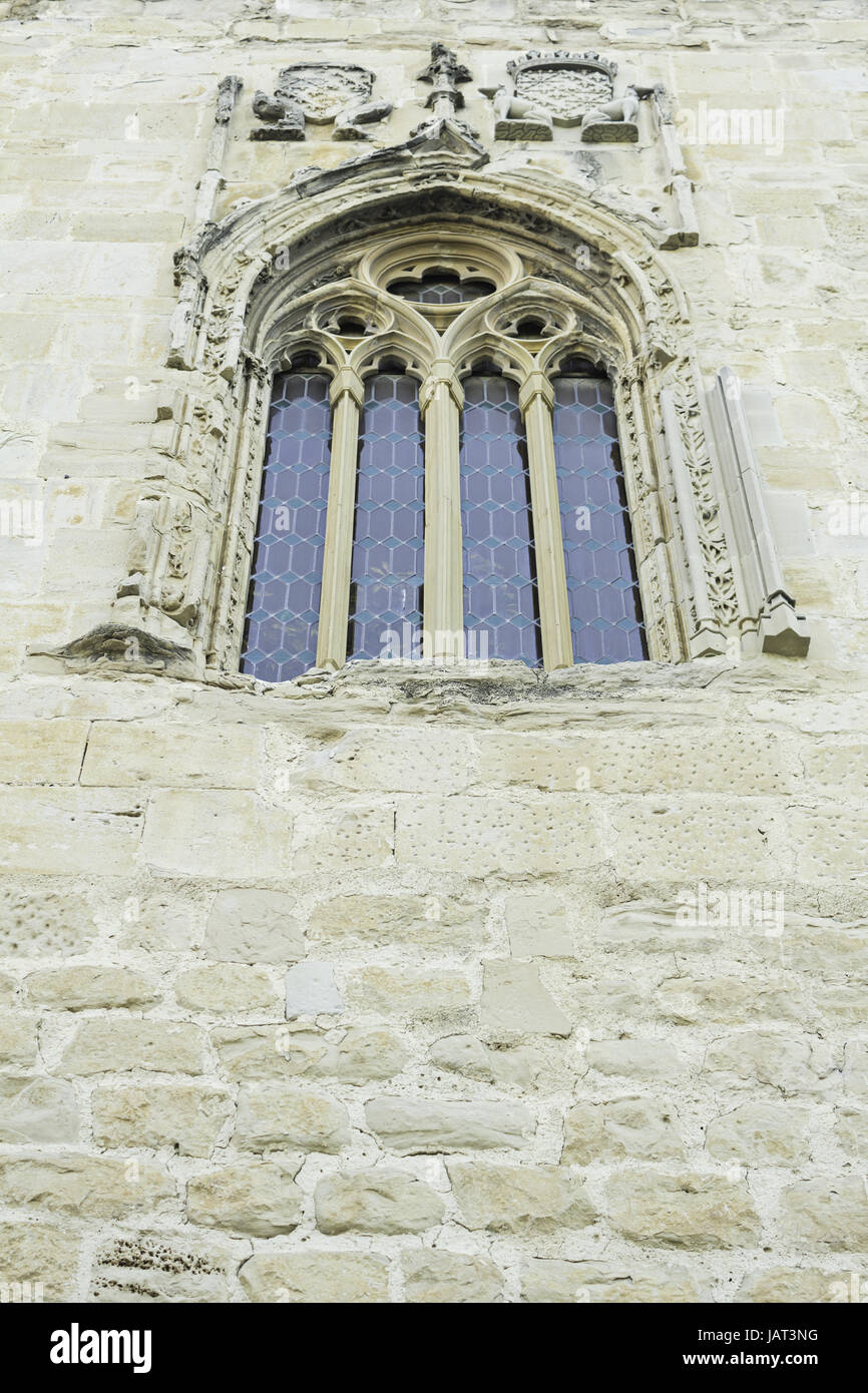 Medieval window architectural building stone, construction Stock Photo ...