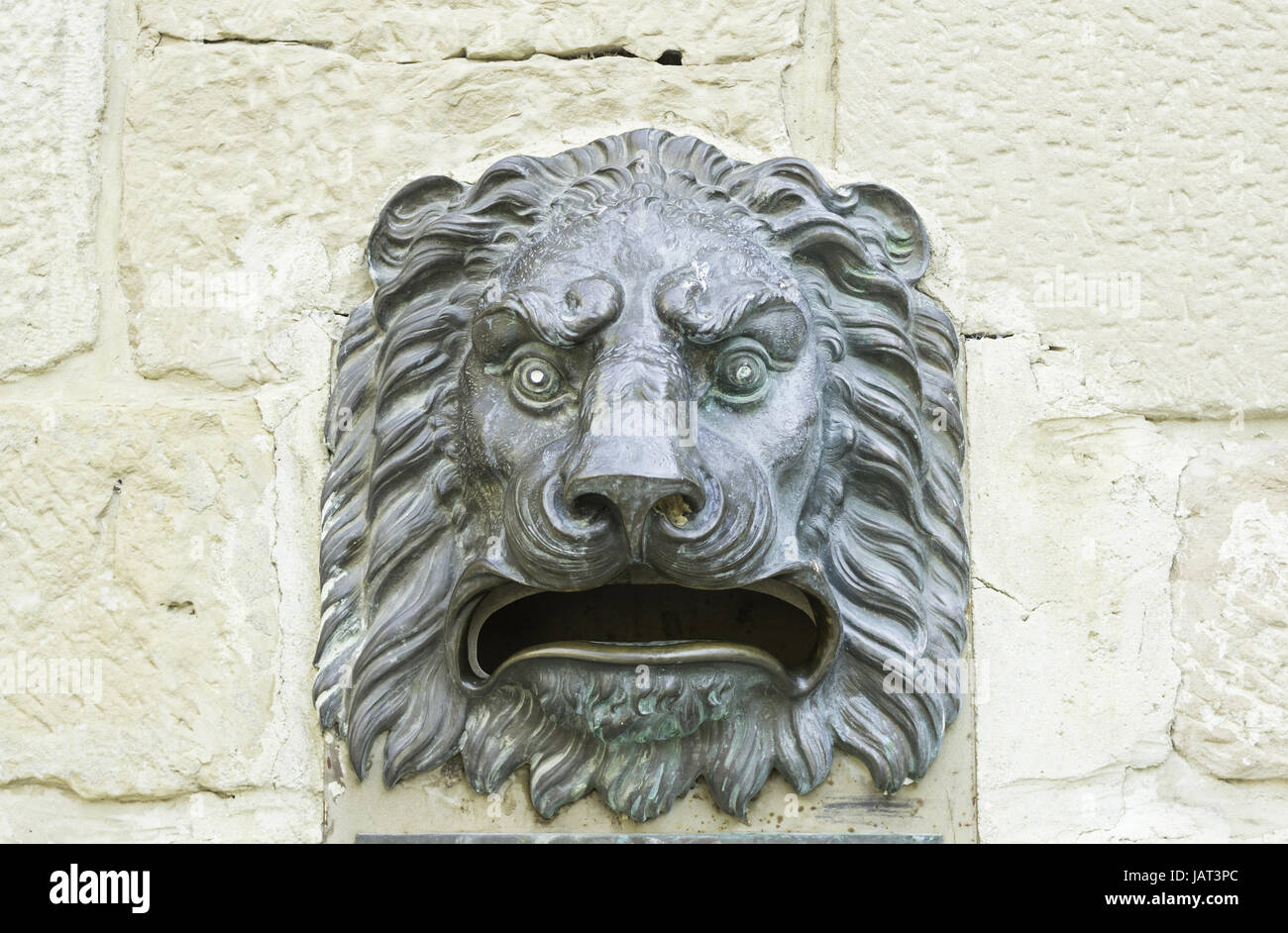 Lion handcrafted copper wall building and construction animals Stock ...