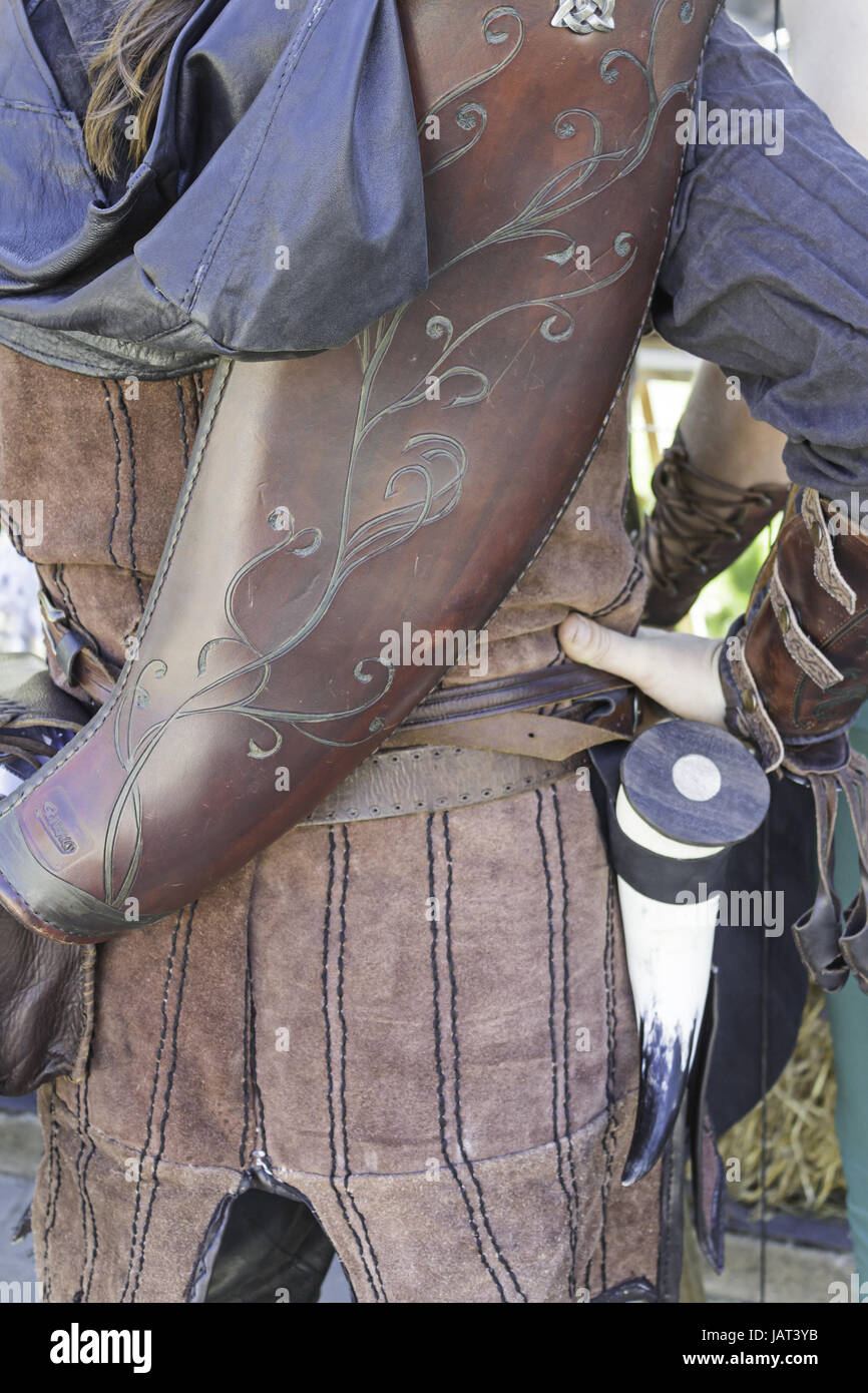 Archer medieval weapons recreation, events Stock Photo - Alamy