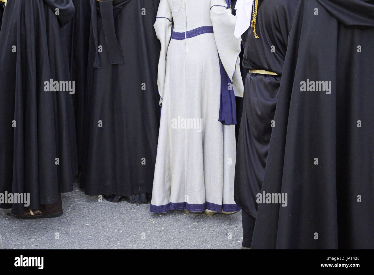 Nuns with black and white uniform religious event, inquisition and ...