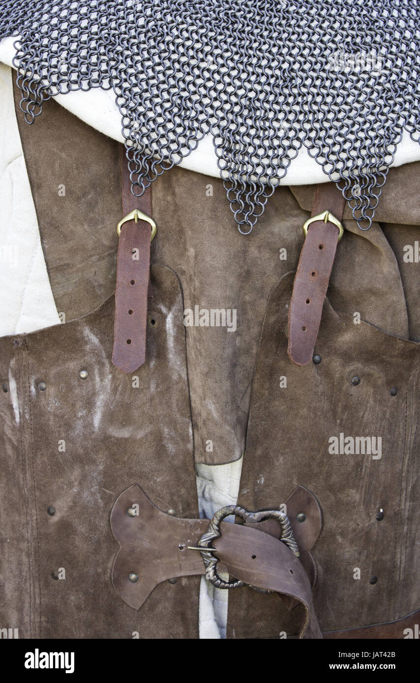 Uniform medieval soldier skin, armor and recreation Stock Photo - Alamy