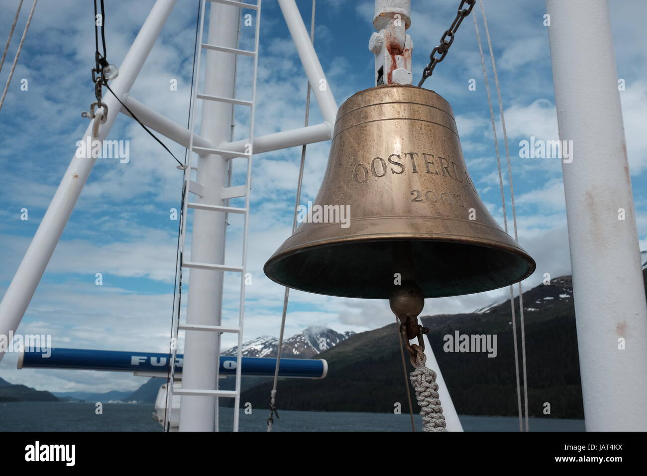 Oosterdam ship's bell Stock Photo - Alamy