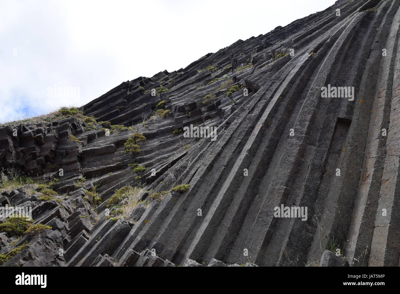 Historical geological basalt lava columns in Porto Santo, Madeira ...