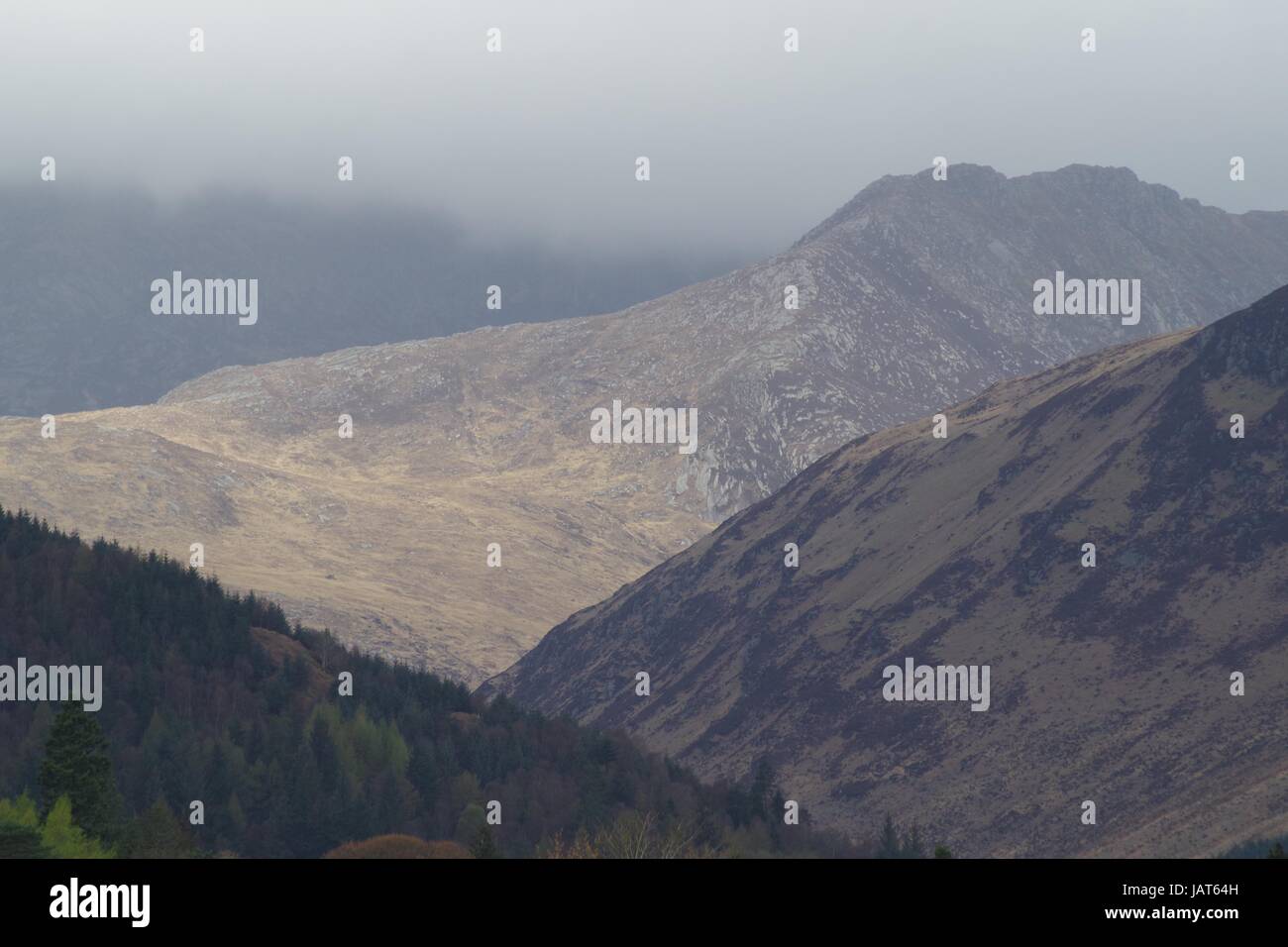 Moody Scottish Hills, Brodick Bay, Isle of Arran, West Coast, April ...
