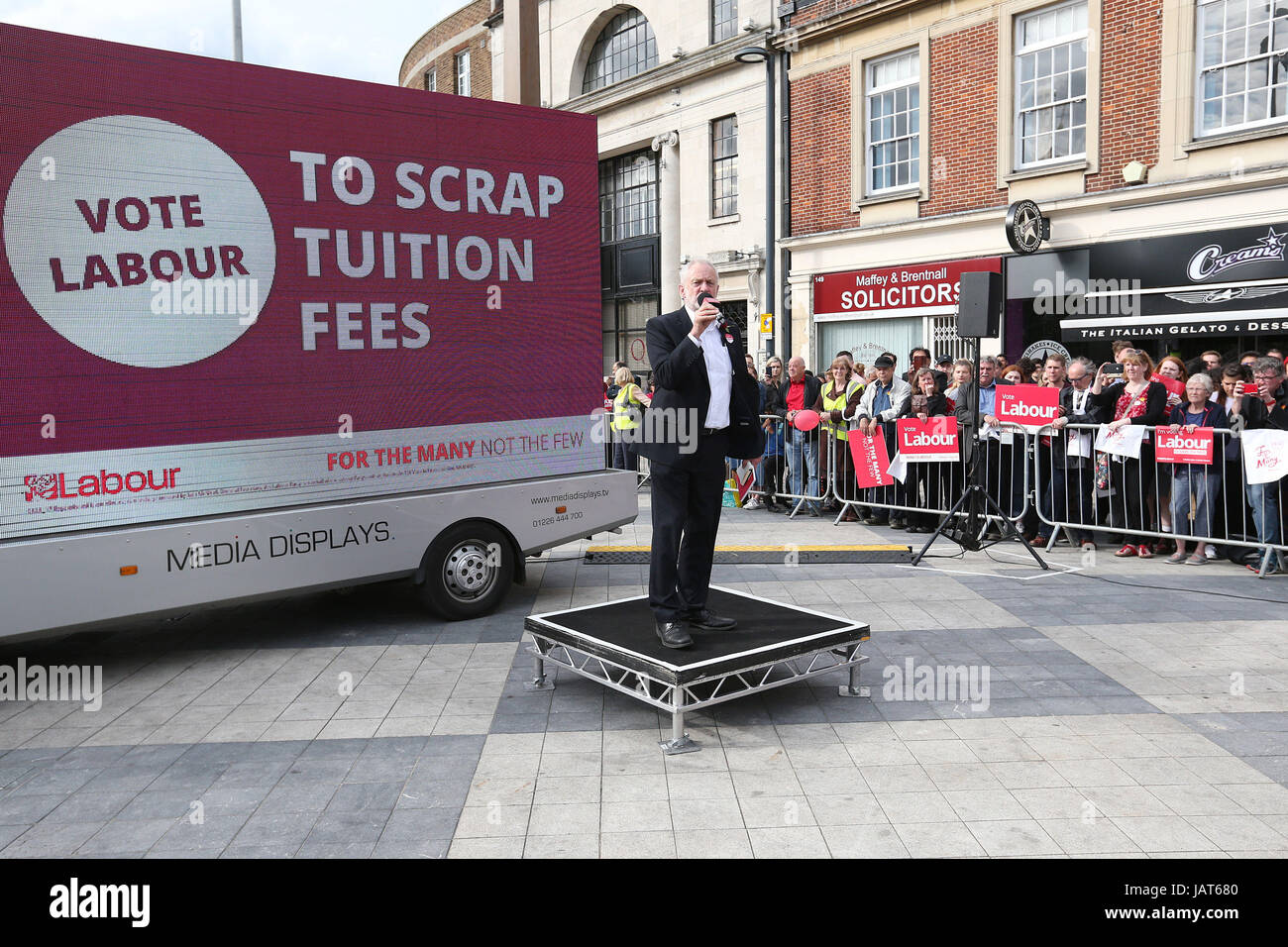 RETRANSMITTED CORRECTING DATE Labour leader Jeremy Corbyn speaking at ...