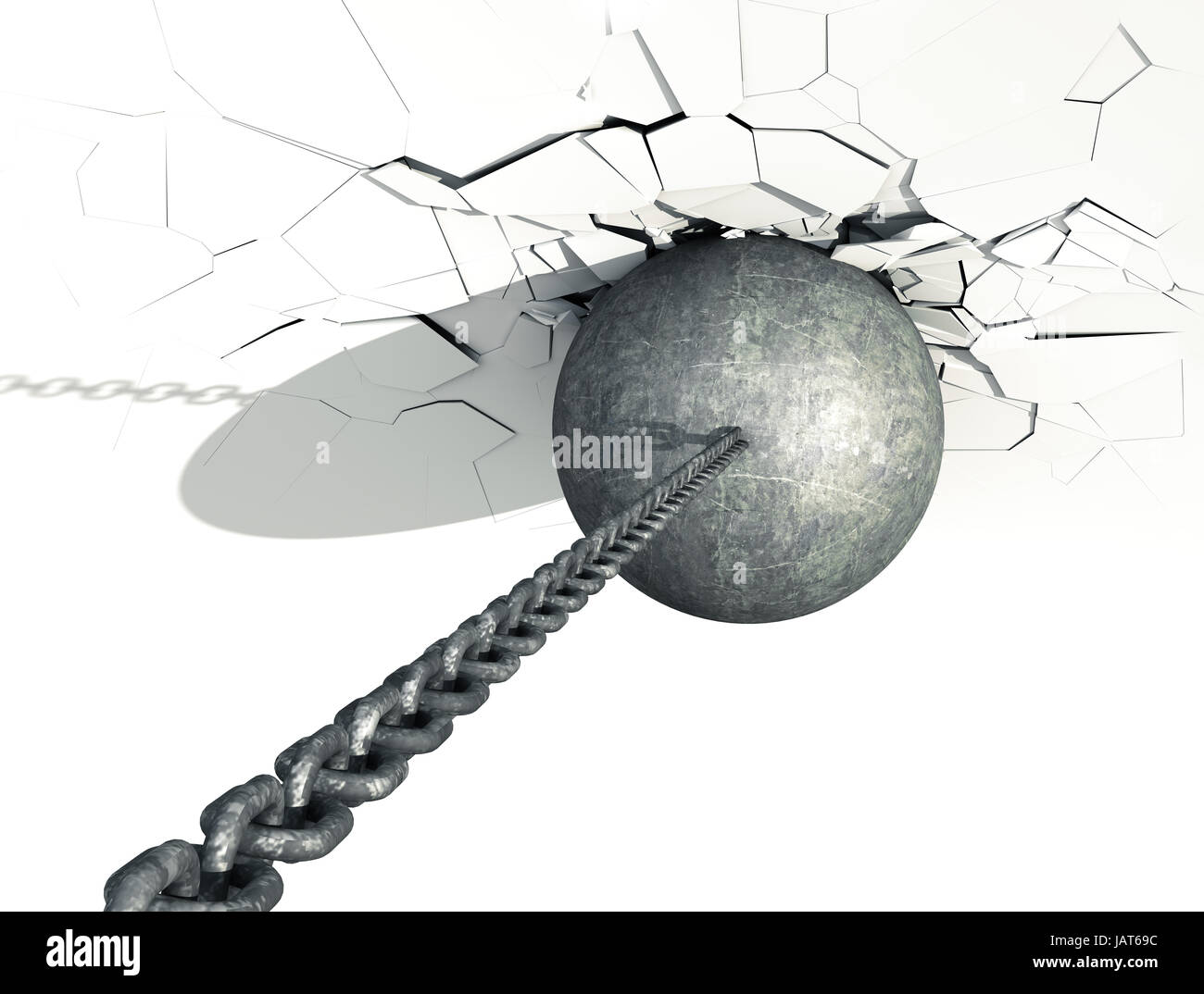 Wrecking ball demolition to wall hi-res stock photography and images ...