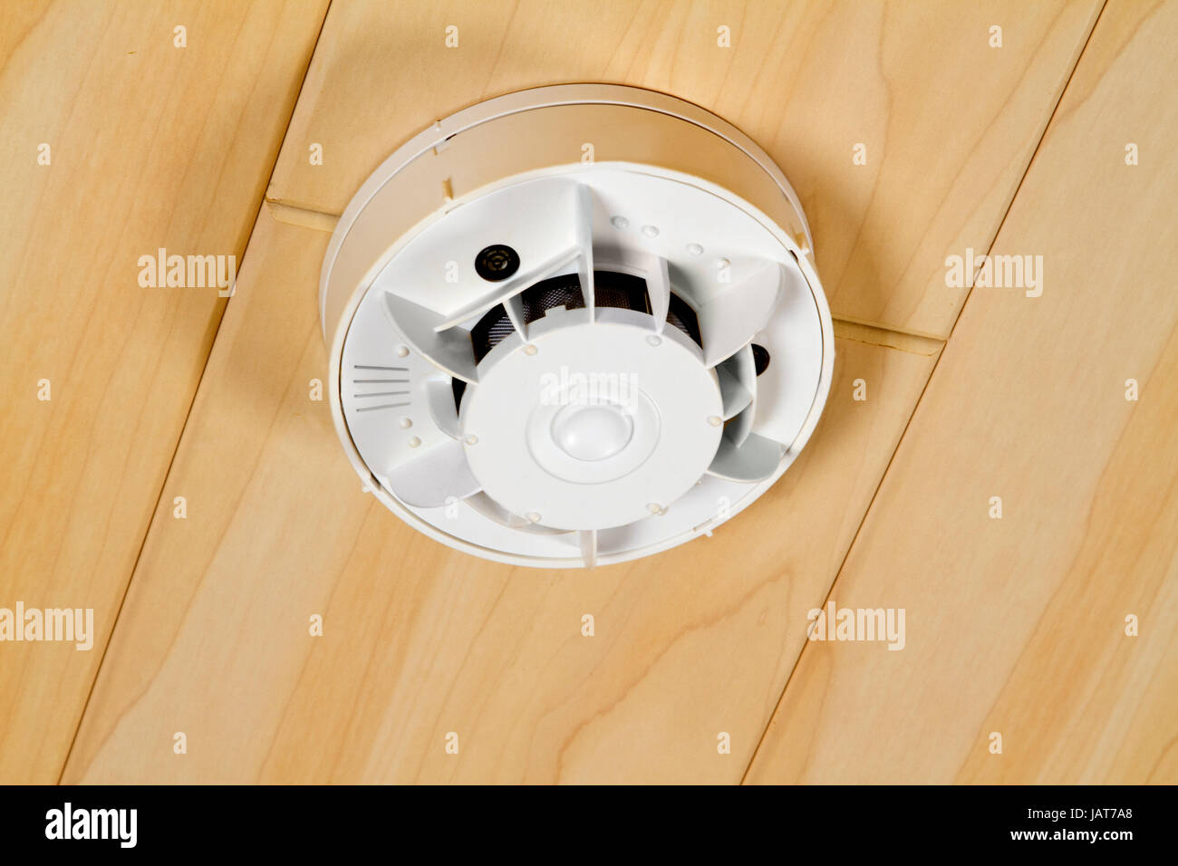 Smoke detector fixed on ceiling Stock Photo - Alamy